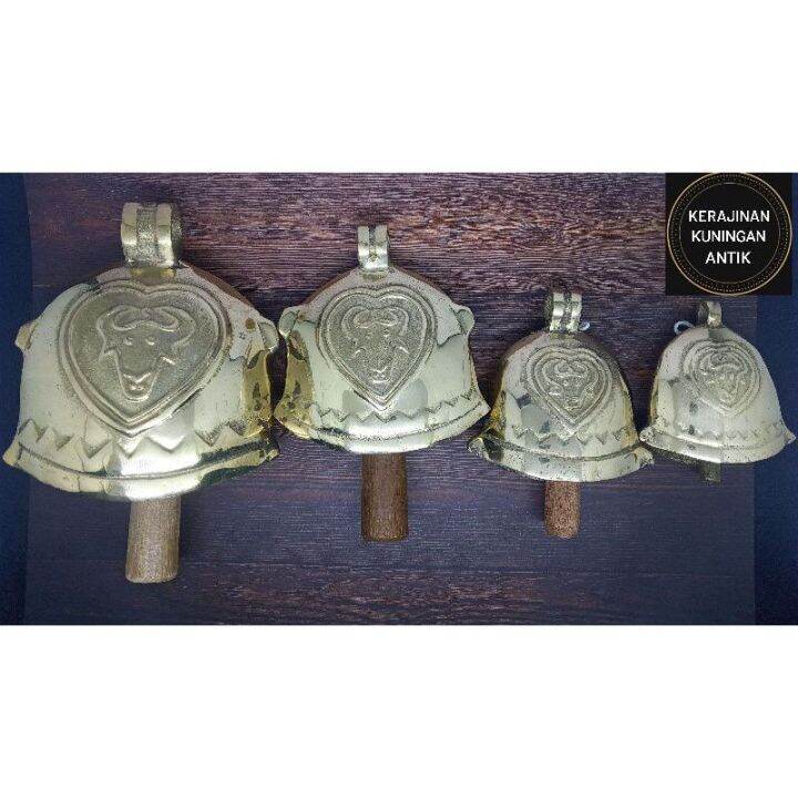 Lonceng Rumah / Klontong Sapi Bandul Kayu / Lonceng Sapi Warna Emas ...