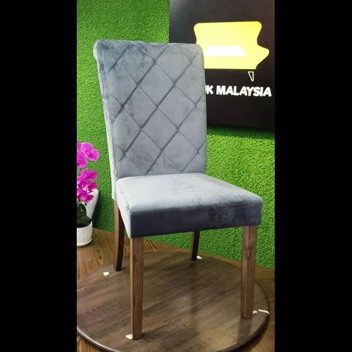 NOIRE Nordic Fabric Dining Chair (1 PC) / Kerusi Makan Kain Baldu ...