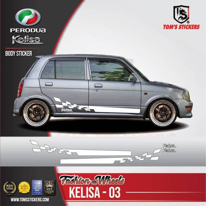 👍👍 PERODUA KELISA CAR BODY STICKERS SET KELISA - 03 | Lazada