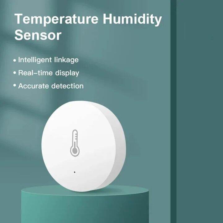 Tuya ZigBee Mini Temperature And Humidity Sensor Indoor Humiture Detector Works With Alexa ...