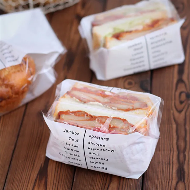 White Window Sandwich Food Packing Bag Sandwich Toast Hamburger ...