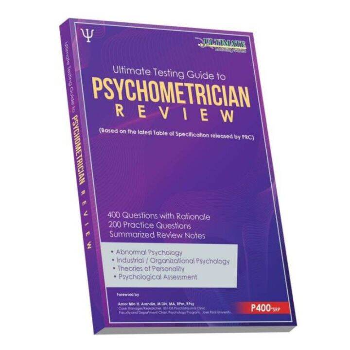Psychometrician Reviewer 2021 New Edition (Ultimate Testing Guide) by ...