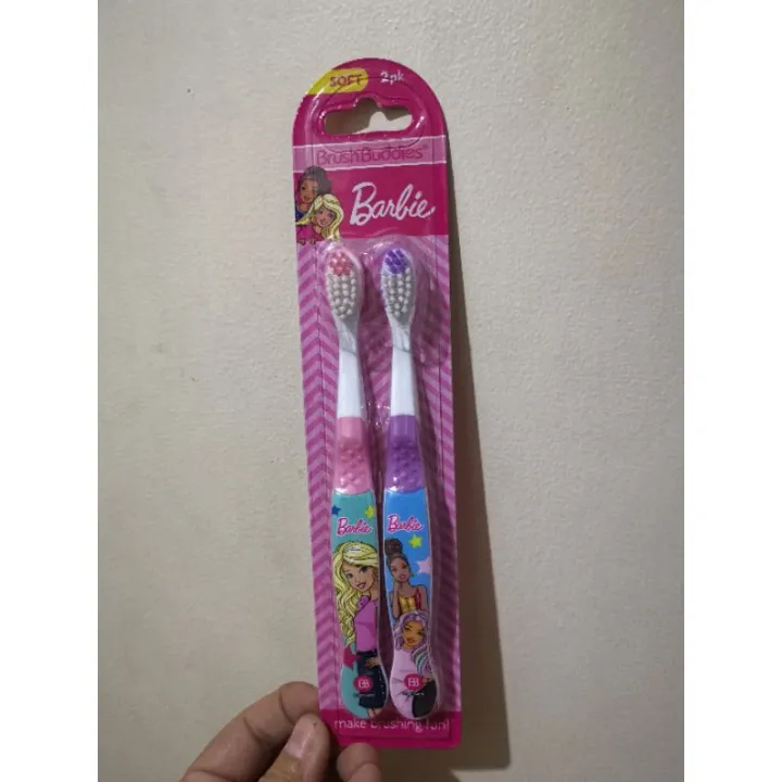 2in1 Barbie brush buddies soft bristle toothbrush for kids | Lazada PH