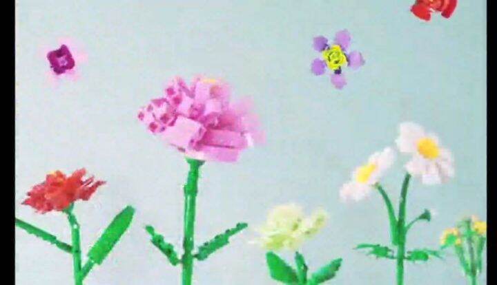 Building Block Flower Bouquet Lego Flowers Birthday Gift DIY Blocks ...