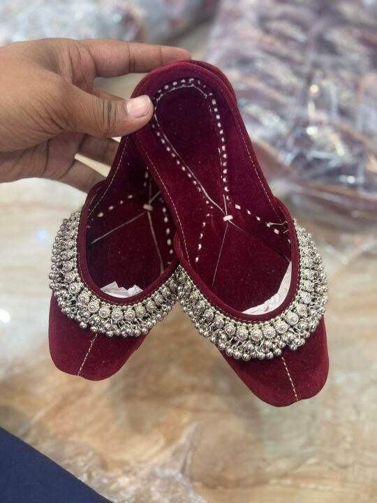 Punjabi velvet jutti slippers good quality 👌👌 leather Philippines size ...