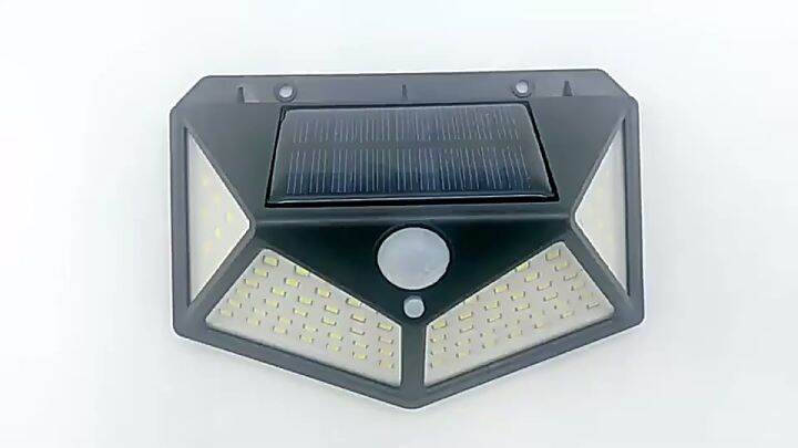Original 100 LED Outdoor Solar Body Sensor Light Three Lighting Modes ...