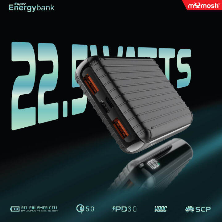 [NEW ARRIVAL VER2.0] MYMOSH POWER BANK 12,600MAH 22.5W DUAL INPUT ...