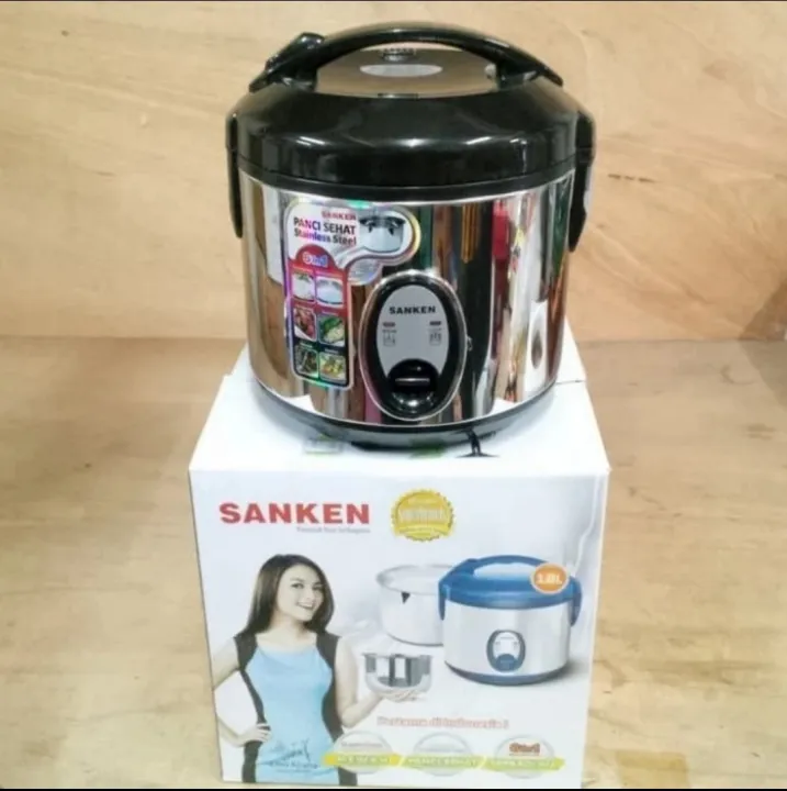 SANKEN RICE COOKER 1 LITER SJ 135 SP PENANAK NASI STAINLESS ANTI KARAT ...