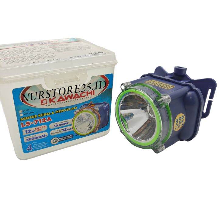 Senter Kepala Selam KAWACHI 12 Watt LY-712A Super Terang/Headlamp Selam ...
