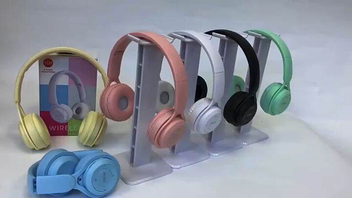 [1-3 Days Delivery] Y08 Macaron Headphones Wireless Bluetooth Hifi ...