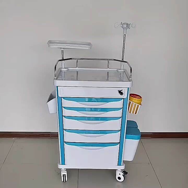 ABS Operation Room Anethesia Cart Hospital Multi-purpose Trolly ...