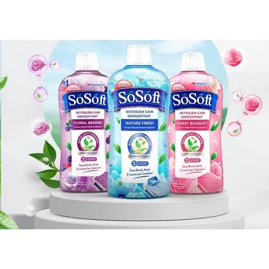 SoSoft Deterjen Cair konsentrat Nature Fresh Dengan Perfume Essence ...