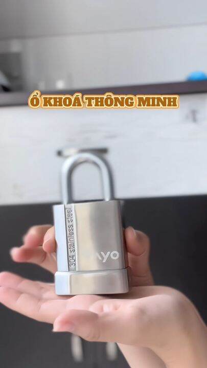 Ổ khóa bấm vân tay chống trộm thông minh Vayo Smart Lock thép SUS 304 ...