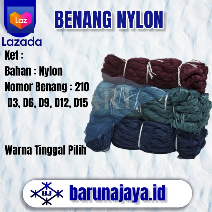 Benang Nylon D3 D6 D9 D12 D15 D18 D21 dan D24 | Lazada Indonesia
