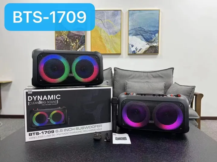 SY BTS-1709 Dual 6.5" ลำโพงบลูทูธแบบสายคล้องคอแบบพกพา | Lazada.co.th