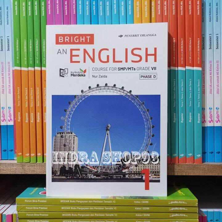 Buku Bright An English Kelas 1/VII 7 SMP Erlangga Kurikulum Merdeka | Lazada Indonesia