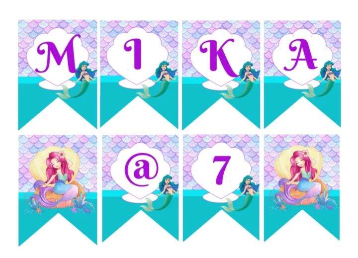 Little Mermaid Theme Personalized Birthday Banner/ Name Banner | Lazada PH