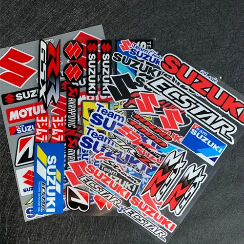Suzuki Motorcycle Stickers Reflective Motorbike Trunk Body Helmet ...