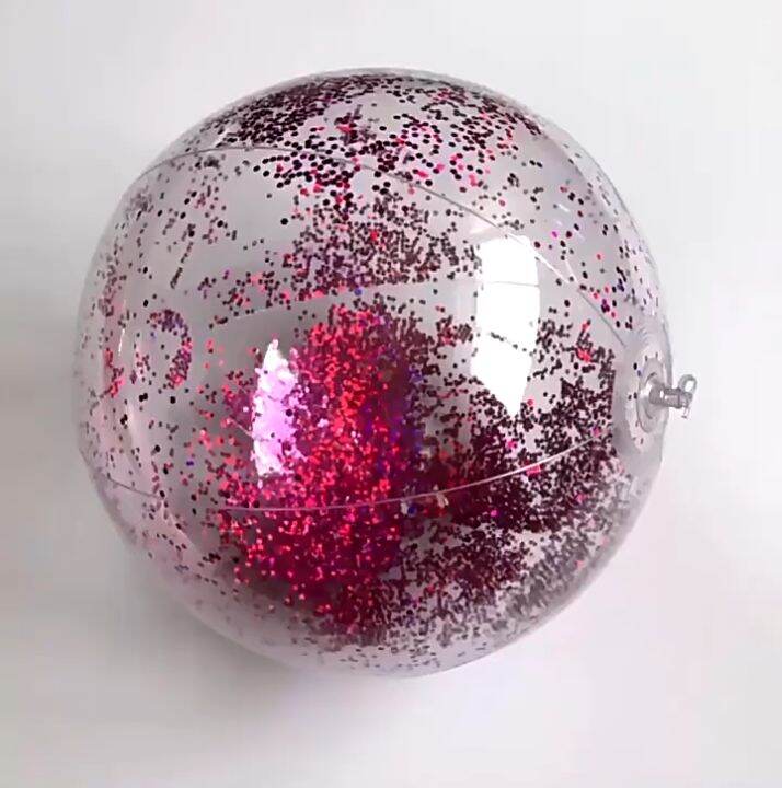 PVC sequin beach ball，40CM super transparent swimming floating floating ...