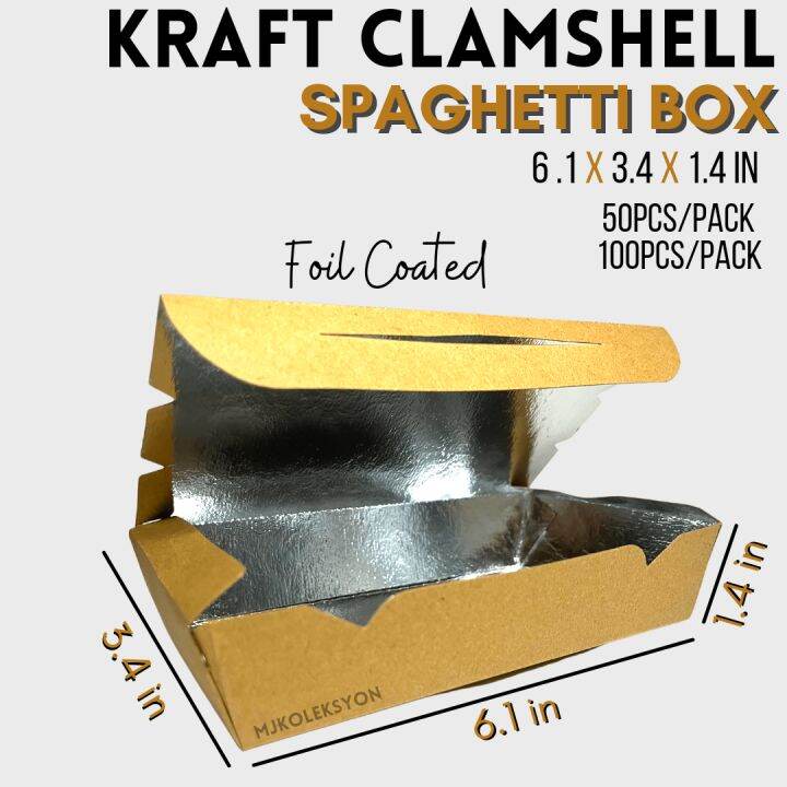 50pcs Spaghetti Box Meal Food Box FOIL LAMINATED | Lazada PH