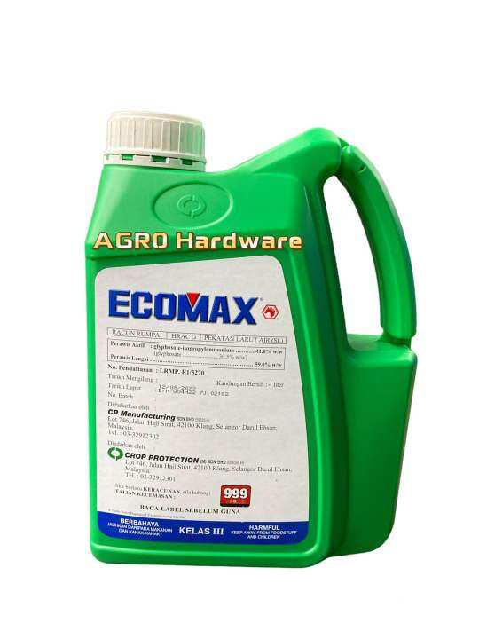 4L Ecomax Glyphosate 41% Weed Killer ( Racun Rumpai / Lalang ) | Lazada