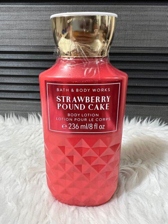 Authentic Bath and Body works Strawberry pound cake lotion 236mL | Lazada PH