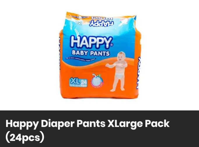 HAPPY DIAPER Pants XLarge Pack (24pcs) | Lazada PH