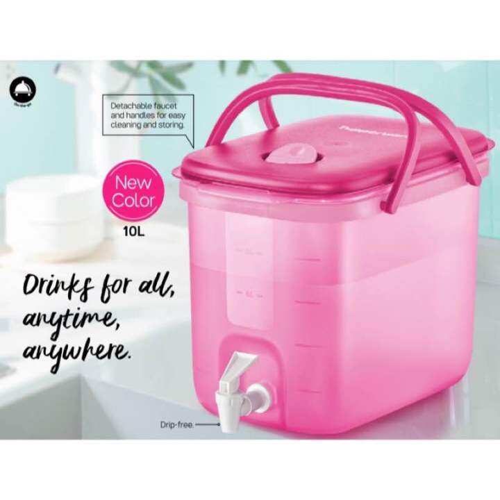Tupperware Pink Water Wonder All 10L (1pc) | Lazada