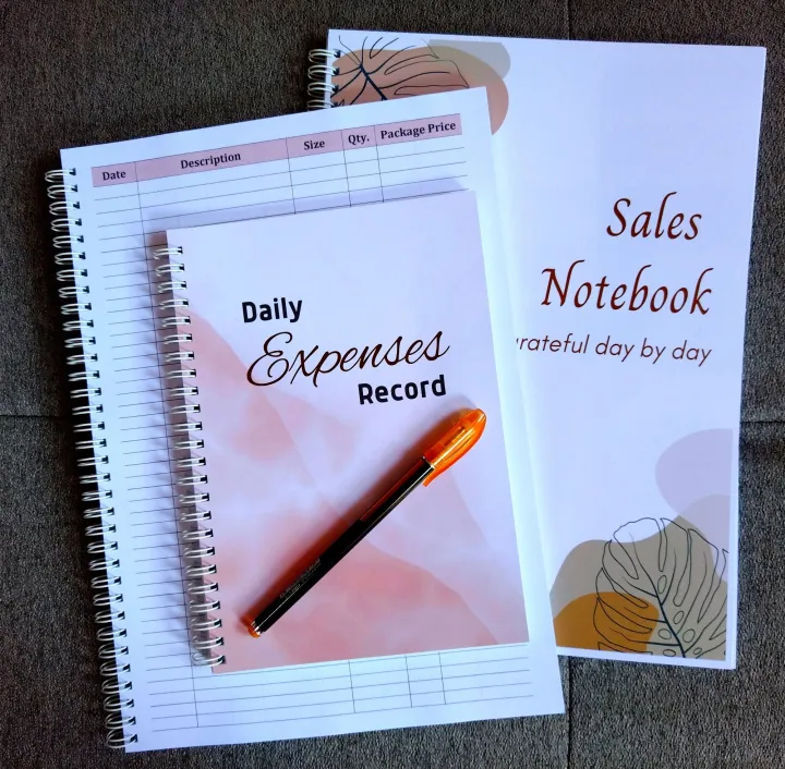 Customized Big Sales Notebook/Tracker/Monitoring A4 size 50pages ...