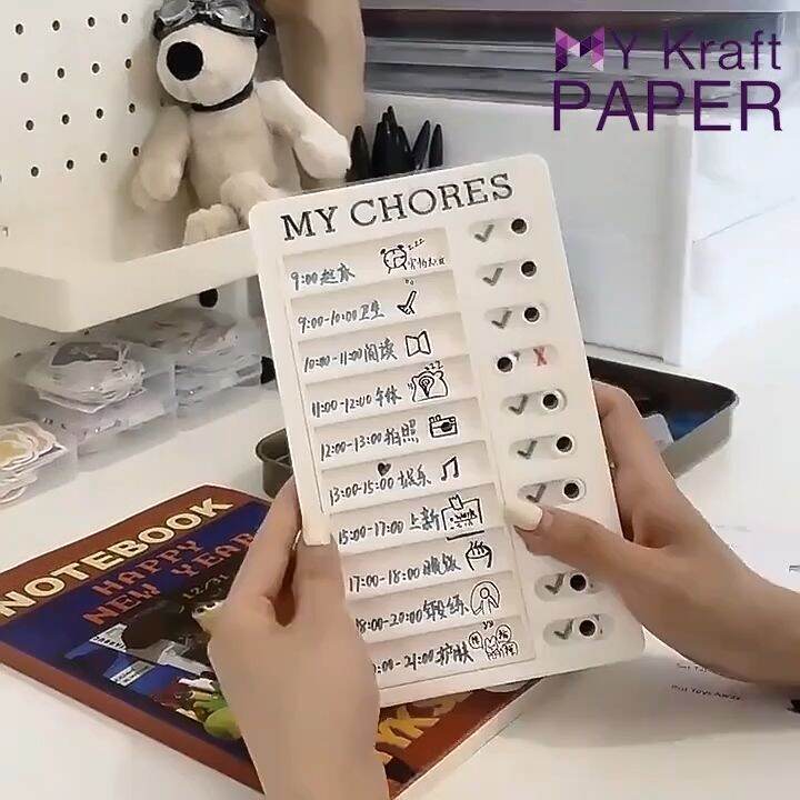 Daily Task Memo Portable Checklist Board Detachable Reusable Sticky ...