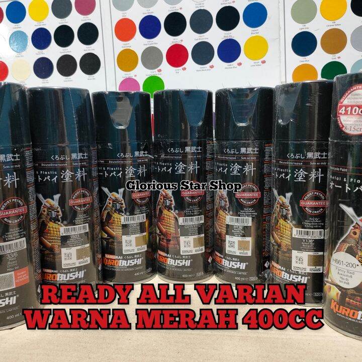 Pilok Pilox Cat Semprot Samurai Paint Ready Semua Varian Warna Merah Glossy Metalic Doff Dop ...