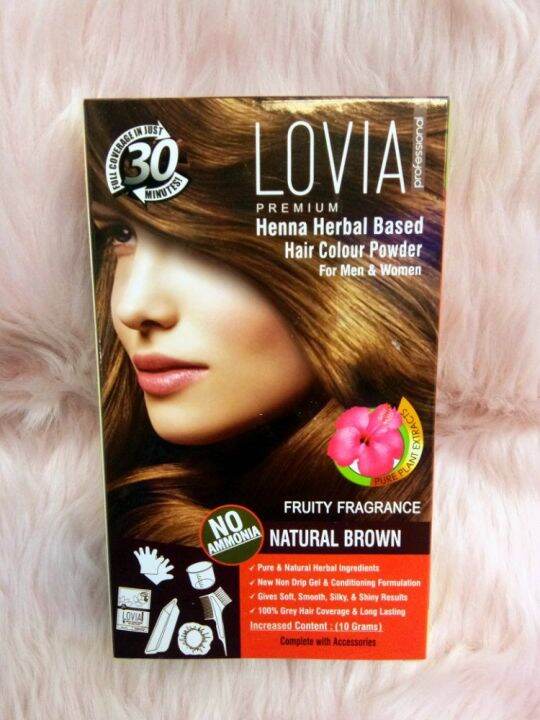 LOVIA HAIR COLOR POWDER NATURAL BROWN | Lazada PH