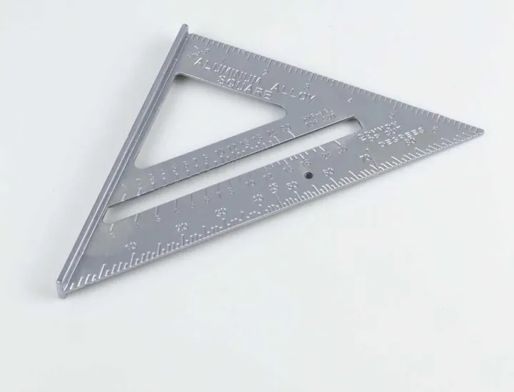 Penggaris Siku Sudut Segitiga 7 inch Alumunium Speed Square Ruler HD ...