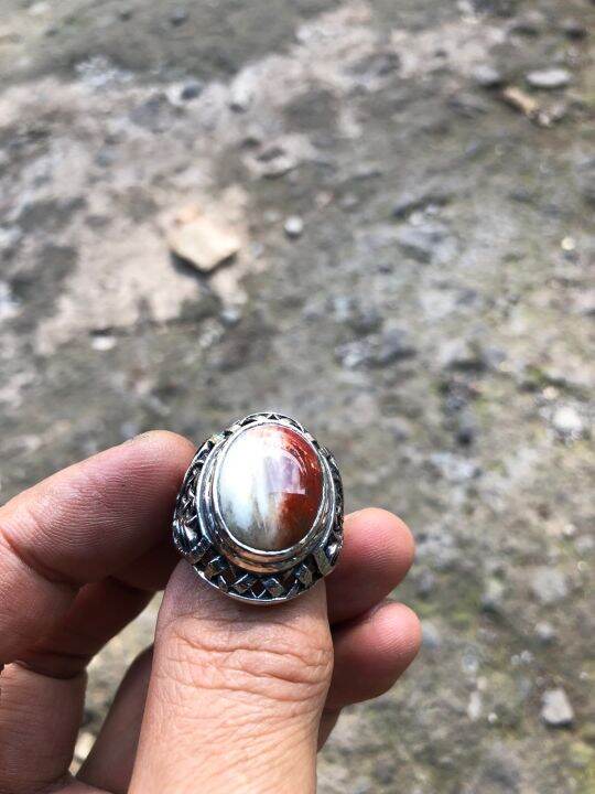 Natural batu merah putih asli dim batu 15x10x5 emban alpaka no 9 ...