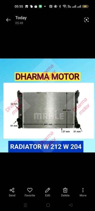 RADIATOR W204 W212 MERK BEHR m271 C250 E250 CGI PN A2045002203 PART ...