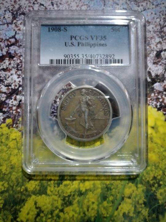 VF35 1908S: 50 centavos US/Philippines silver coin | Lazada PH