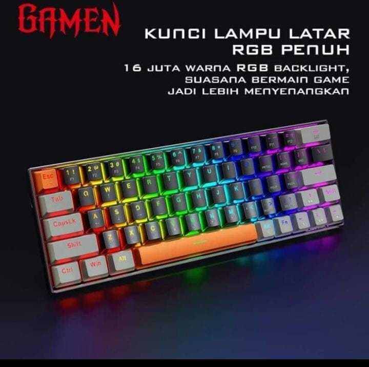 Gamen TITAN III Keyboard Gaming Mechanical Switch Blue RGB PBT Keycaps ...