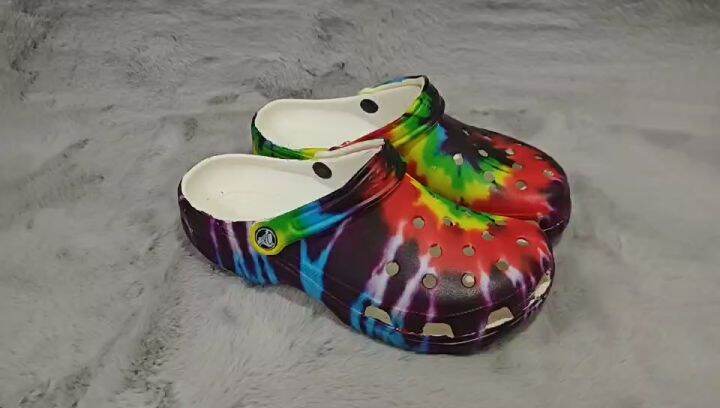 crocs men's and women's sizes, classic graffiti mixed colors, OEM ...