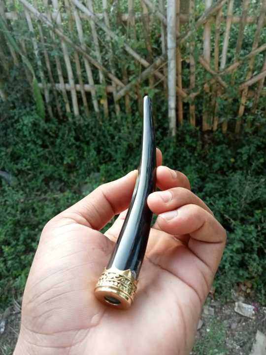once rokok tanduk kerbau dengan ring alpaka perak | Lazada Indonesia