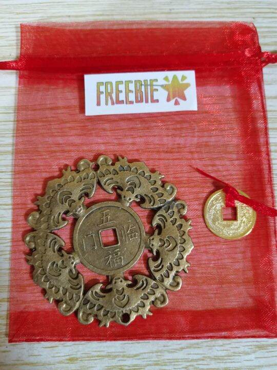 Feng Shui Lucky chinese coin for bussiness w/ 5 bat | Lazada PH