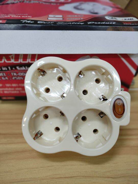 T MULTI COLOKAN LISTRIK 4LB / STOP KONTAK ON OFF | Lazada Indonesia