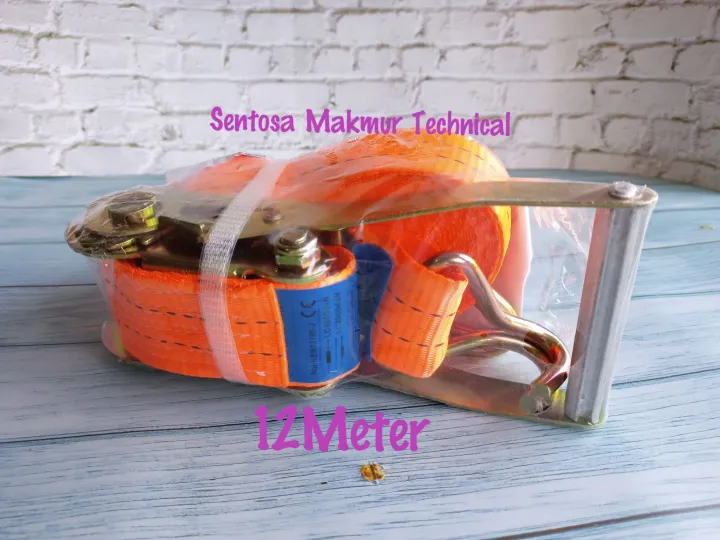 K55 12 M Ratchet Tie Down Cargo Lasing Rachet Tali Pengikat Ikat Barang ...