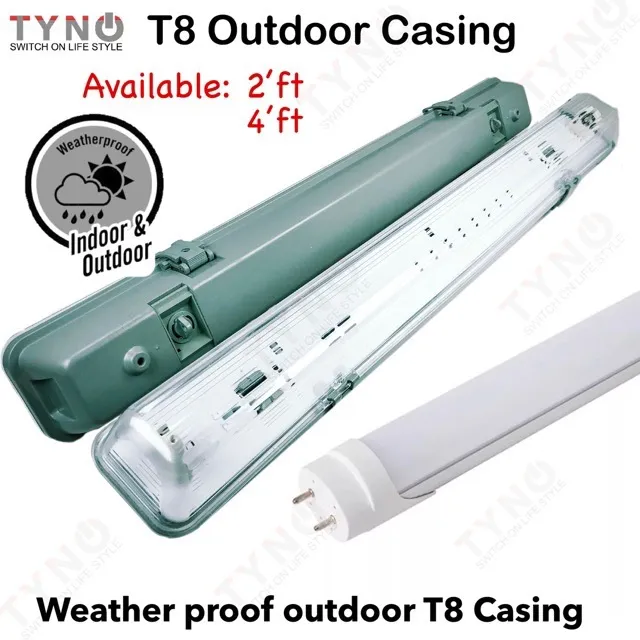 2’ft , 4ft, weatherproof T8 led casing Anti corrosive LED Casing ...