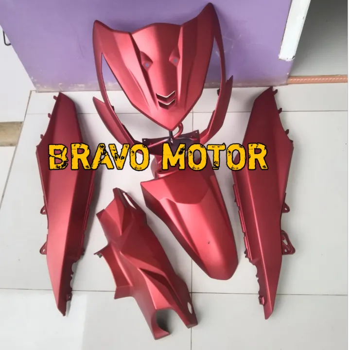 Cover full body halus honda beat fi 2013-2016 - merah doff | Lazada ...