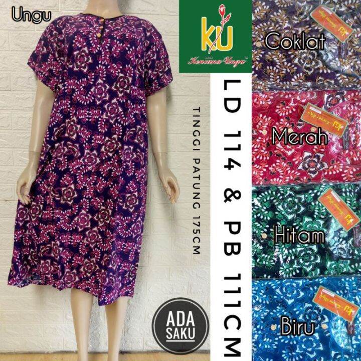 BISA COD - Daster batik kencana ungu murah meriah bisa busui dan bumil ...