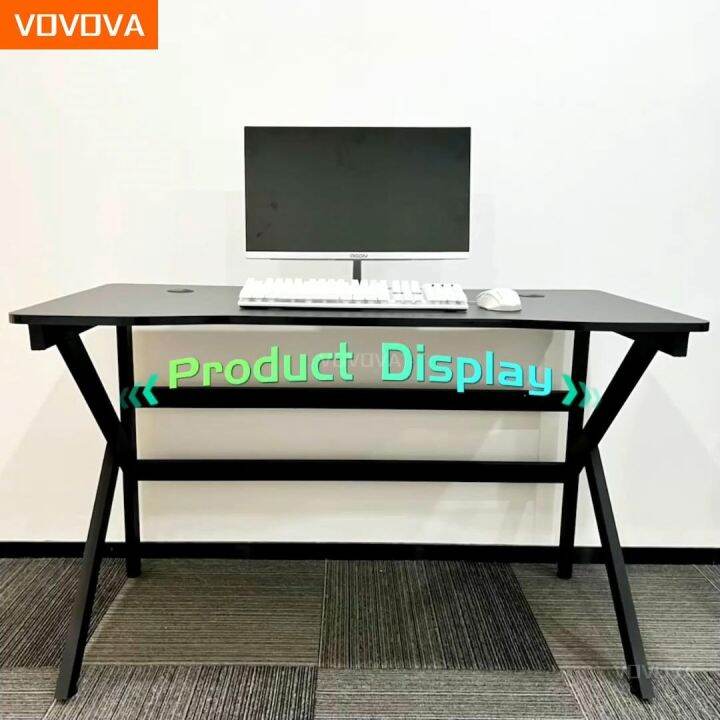 VOVOVA Gaming Table 140/120/100cm Desk Computer Table Study Table With ...