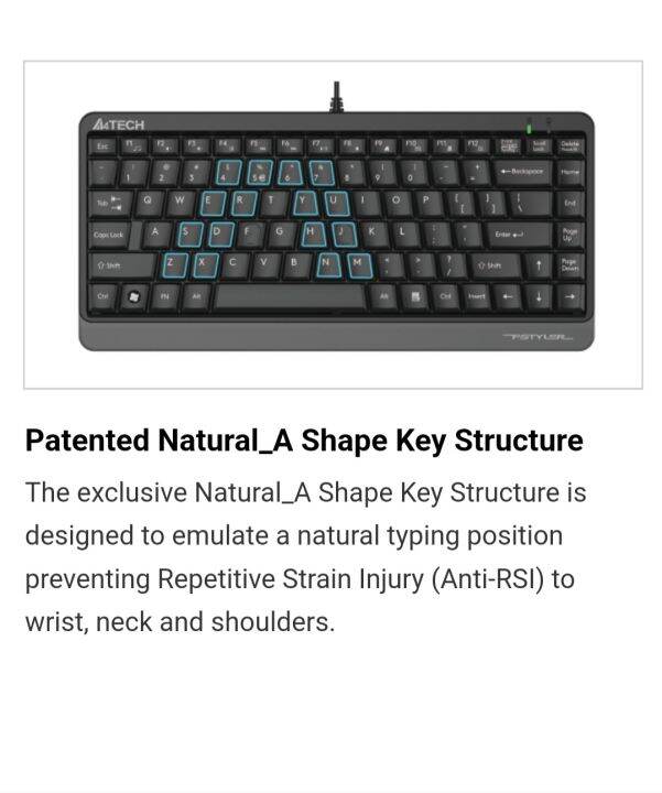 A4teceyboardh FKS11 Fstyler Mini Wired Keyboard | Lazada PH