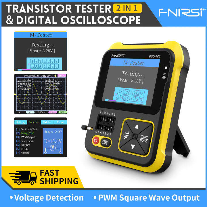 【Ready Stock】FNIRSI DSO-TC2 Handheld Oscilloscope Transistor Detector ...