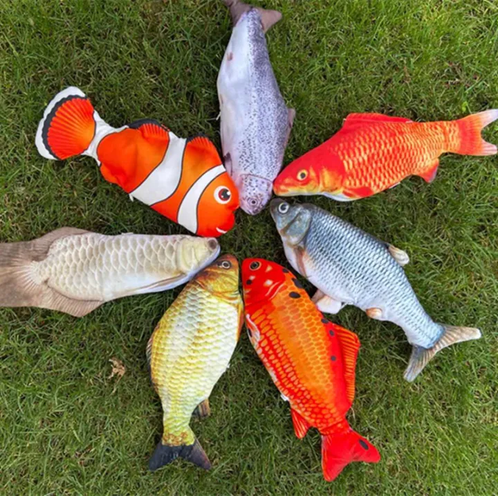 Plush electric toy jumping fish simulation toy electric swinging fish ...