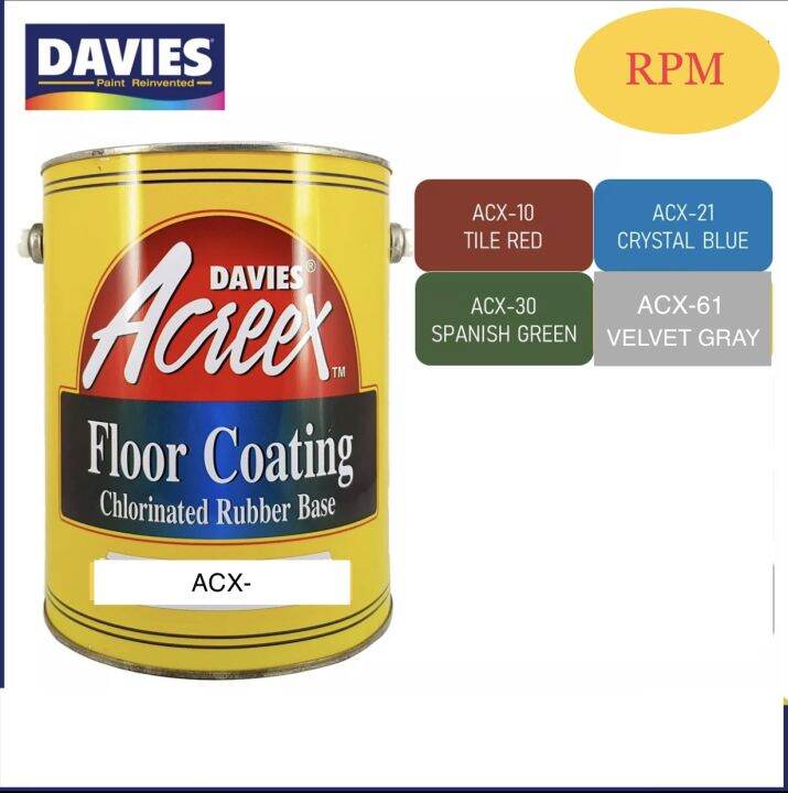 Davies Acreex Rubberized Floor Coating Paint ( 1 liter ) | Lazada PH